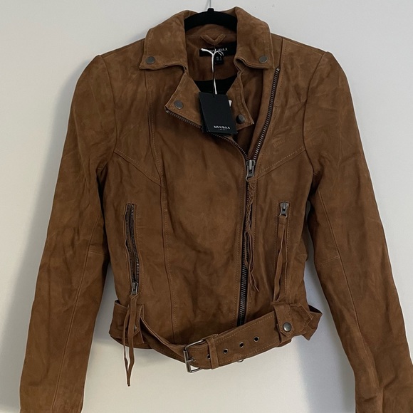 Muubaa | Jackets & Coats | Muubbaa Brown Suede Leather Jacket | Poshmark